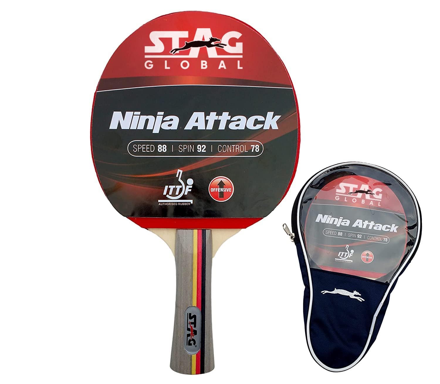 Stag Global Ninja Attack Advanced Series Table Tennis (T.T) Racket ...