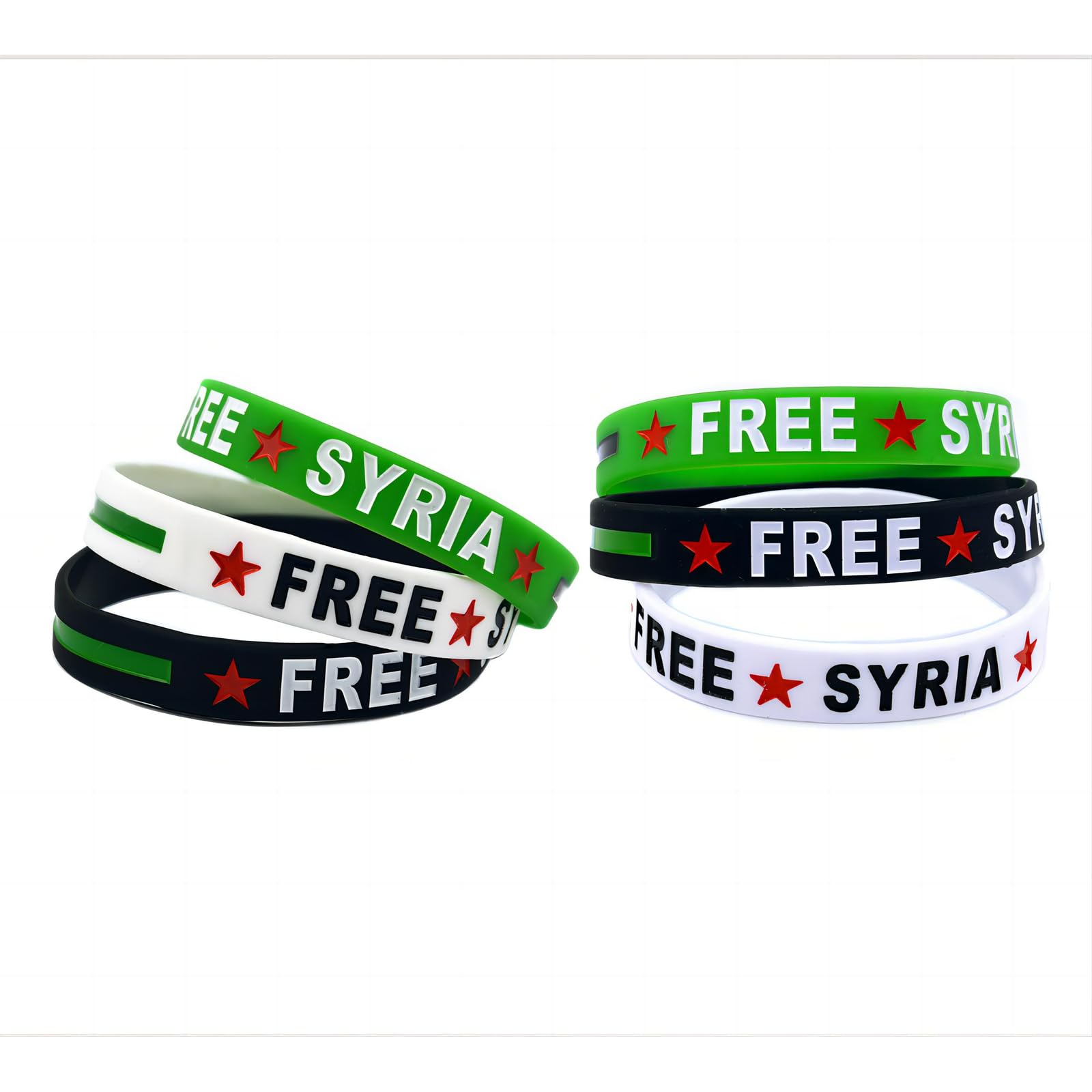 Amazon.com: ZENRUIMING 6 Free Syrian Flag Bracelets, Men's and Women's ...