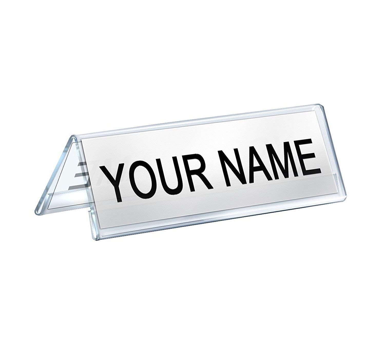 LRS Acrylic Desk Name Plate Holder Desk Sign Frame for Table Display ...
