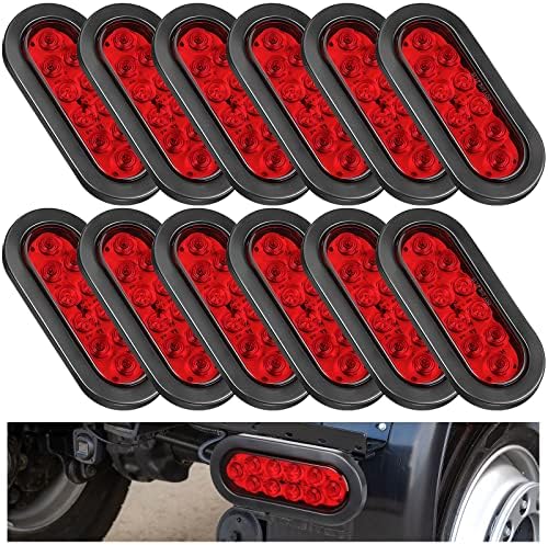 Amazon.com: Yexiya 12 Pack 6 Inch Oval LED Trailer Light Kit 10 LED ...