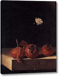 Amazon.com: Three Medlars with a Butterfly by Adriaen Coorte - 12" x 16 ...