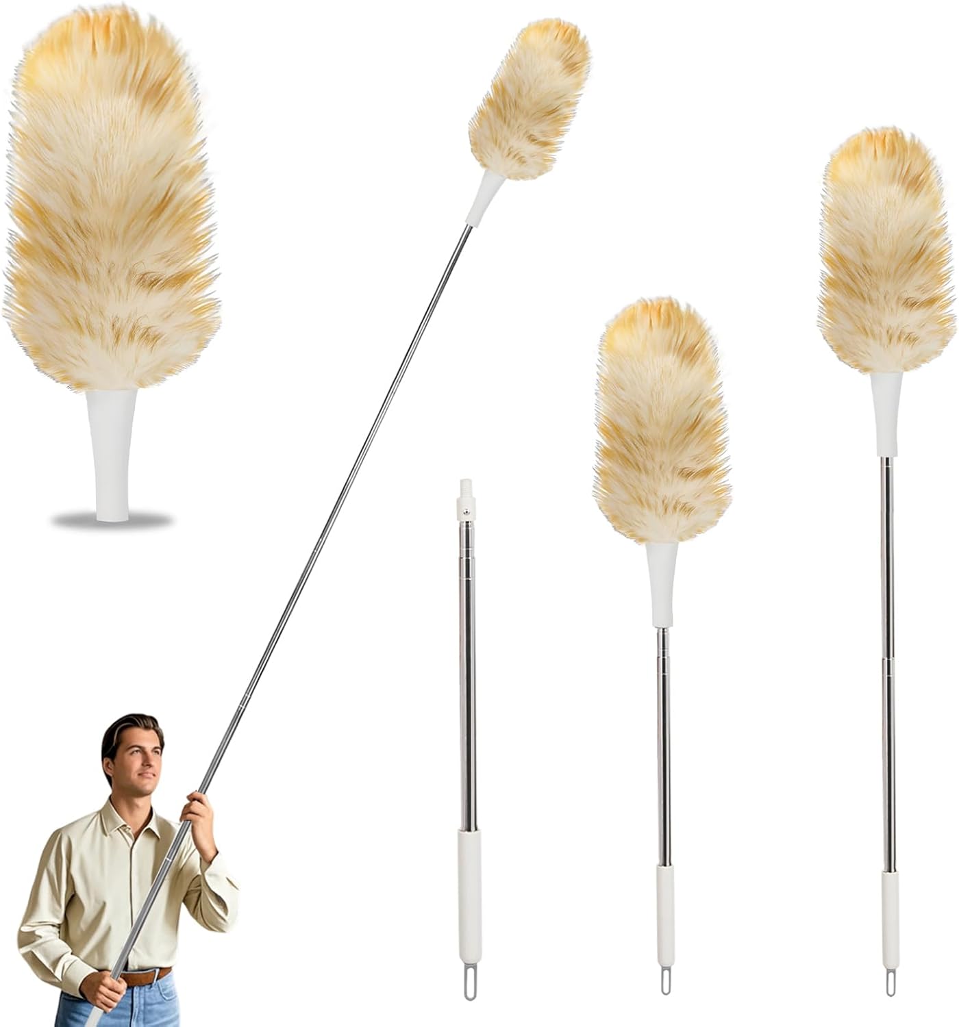 Amazon.com: Madrigal 72" Lambswool Duster with Ergonomic Handle, Eco ...