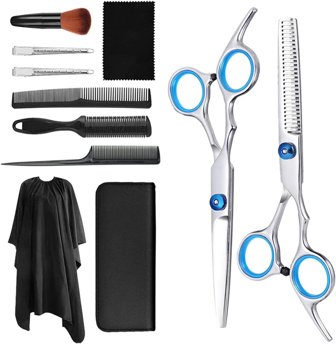 Amazon.com : Aszwor 12 PCS Hair Cutting Scissors Kits, Hairdressing ...