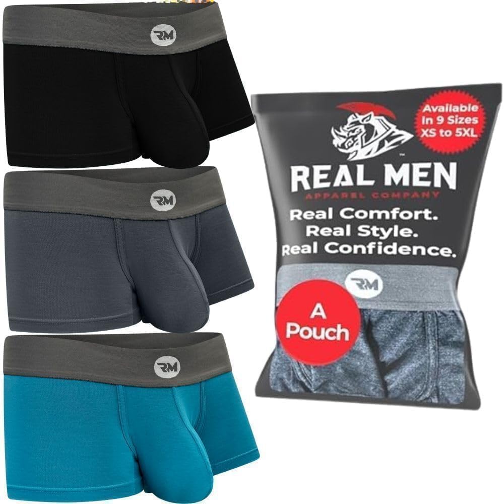 Real Men Bulge Enhancing Pouch Underwear for Men – 1, 3 and 6 Pack Set ...