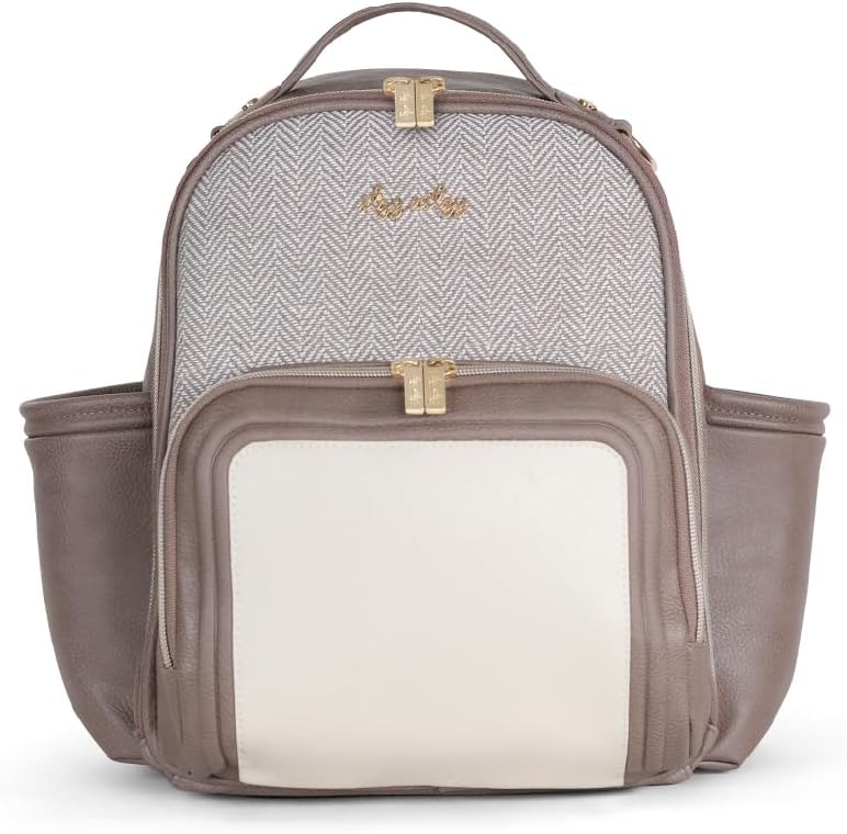 Amazon.com: Itzy Ritzy Unisex Baby Mini Diaper Bag, Vanilla Latte-Plus ...