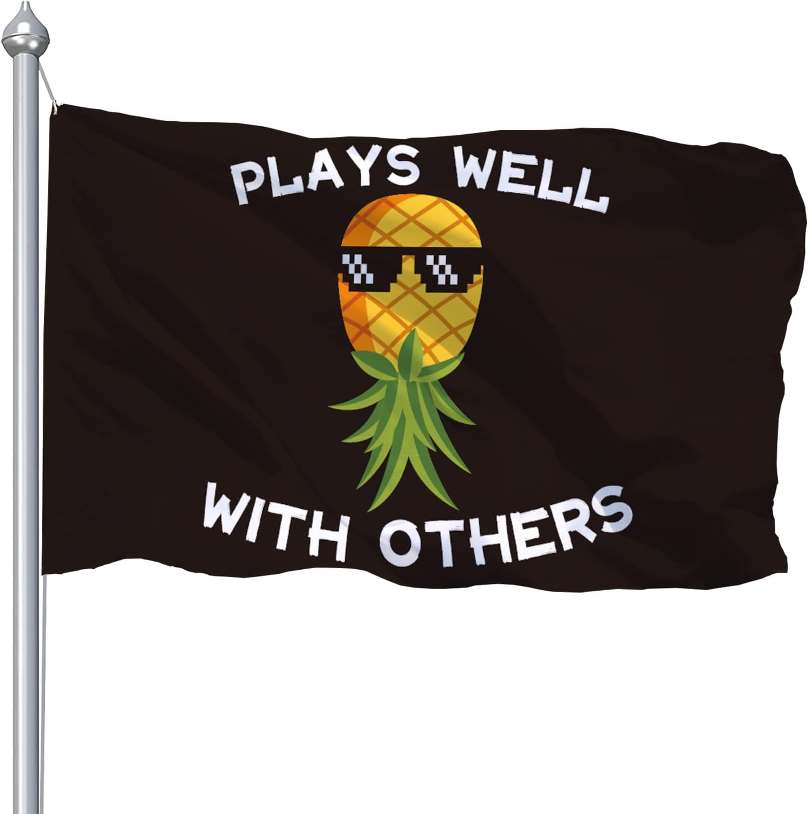 Amazon.com : Upside Down Pineapple Flag 36x60 Inch Plays Well With ...