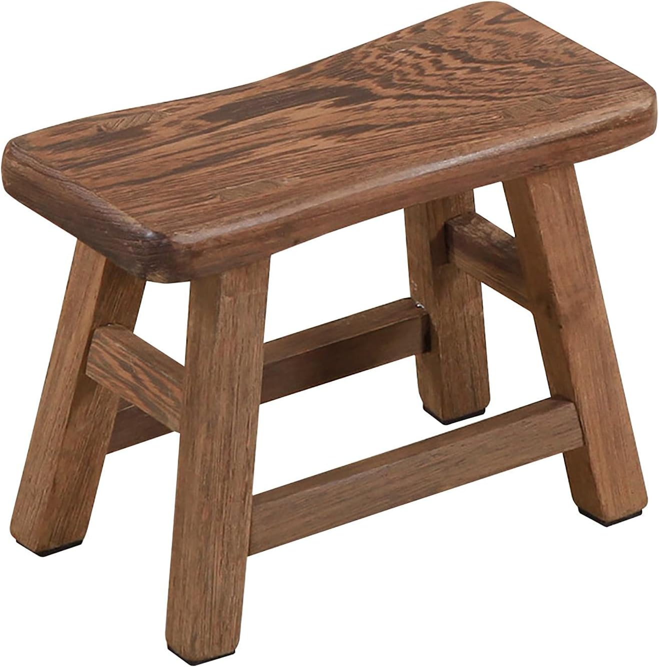 Amazon.com: EKDJKK Sturdy Step Stool 10.6 Inch Rustic Solid Wooden ...