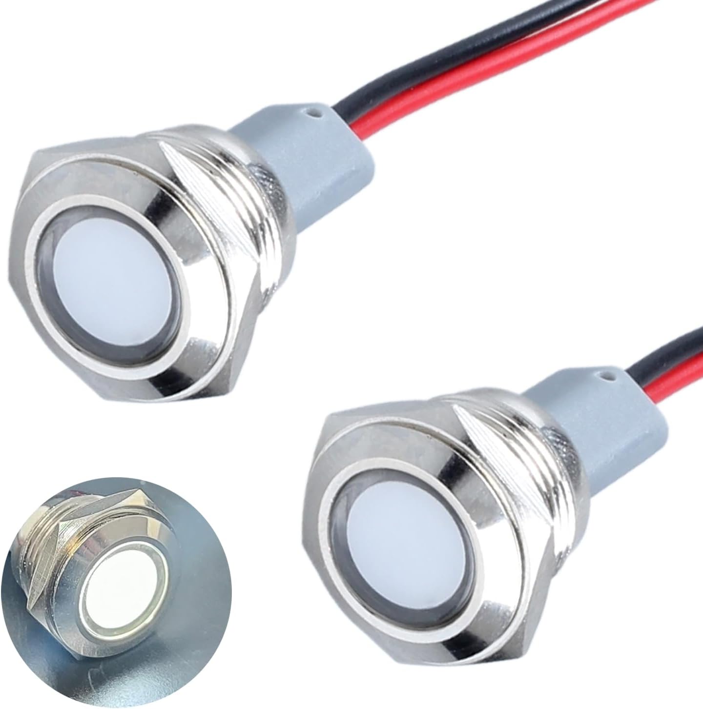 Amazon.com: DMWD 2PCS 16mm Metal Indicator Light Mounting Hole 5/8 ...
