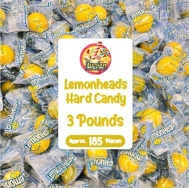 Amazon.com : Lemonhead Candy - 3lb Bulk Bag (Approx. 185 Count), Individually Wrapped Original ...