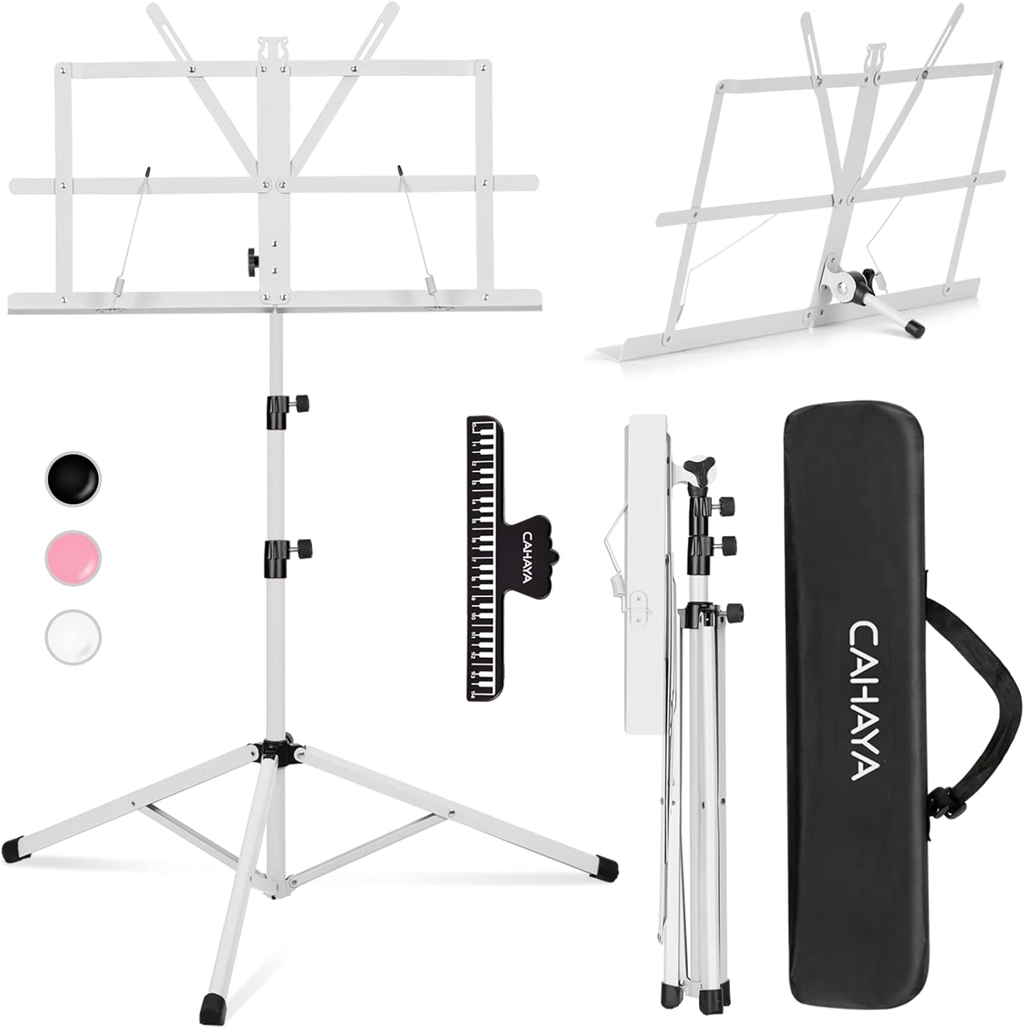 Amazon.com: CAHAYA Sheet Music Stand Folding Portable & Tabletop Music ...