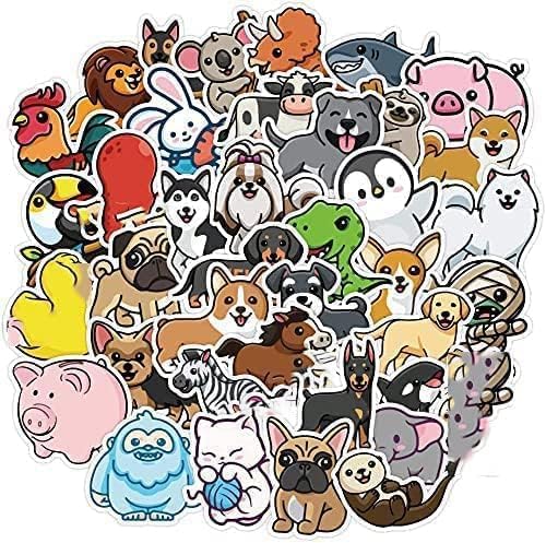 Amazon.com: 50 Pack Cute Animal Stickers Laptop Water Bottles ...