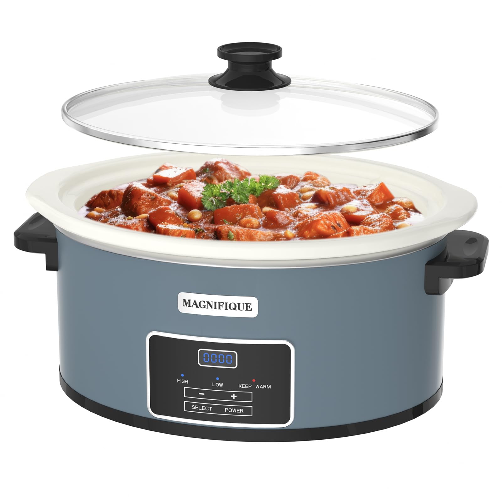 Amazon.com: MAGNIFIQUE 8-Quart Programmable Slow Cooker with Timer Keep ...