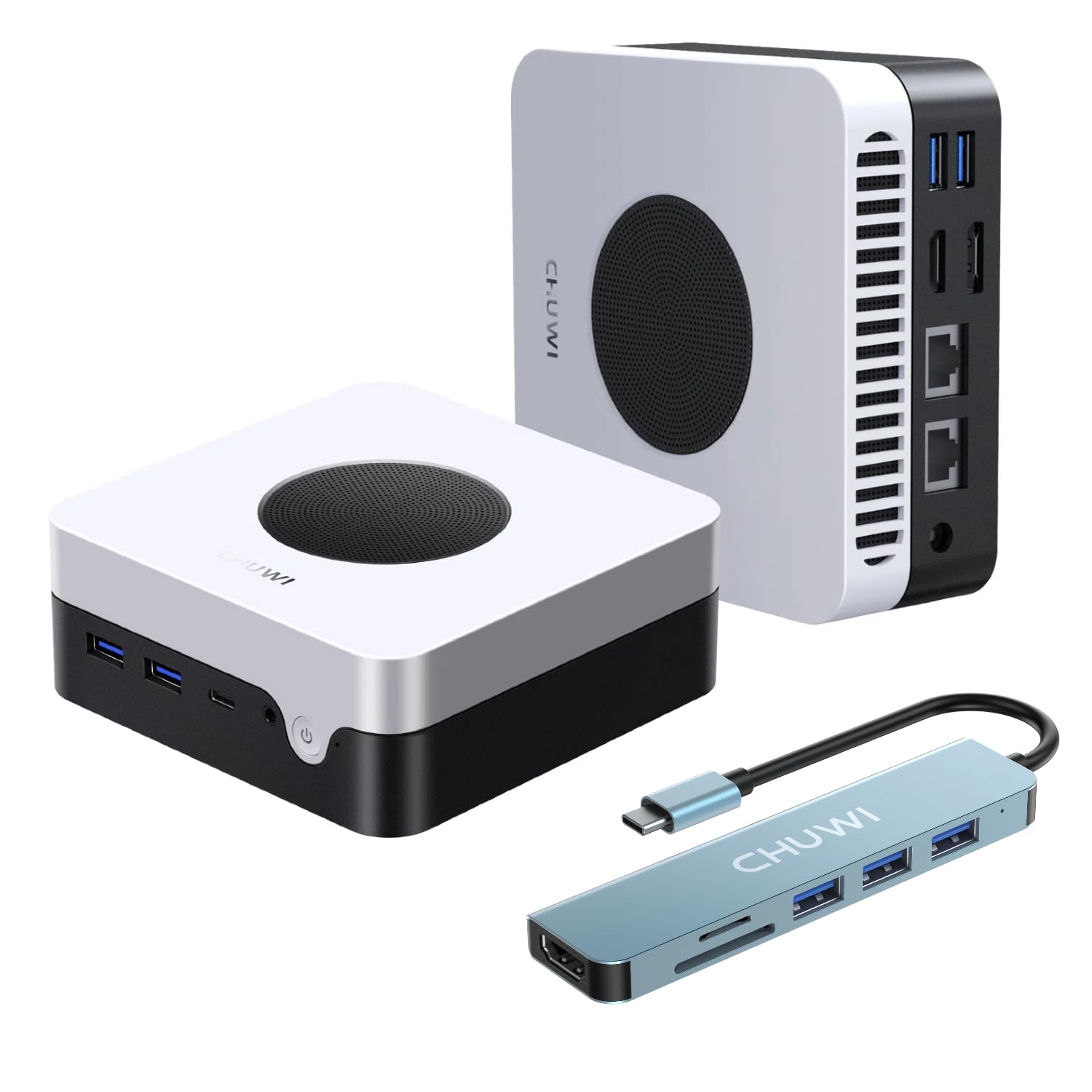 Amazon.com: CHUWI LarkBox X Mini PC with USB C Hub, Intel N100(3.4GHz ...
