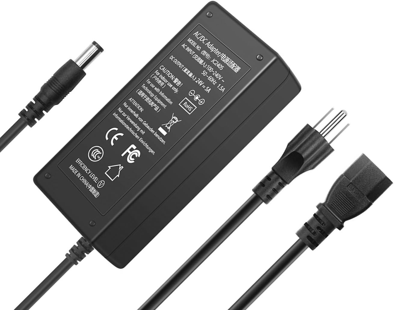 Amazon.com: ALITOVE 24V 5A Power Supply Adapter Converter 100-240V AC ...