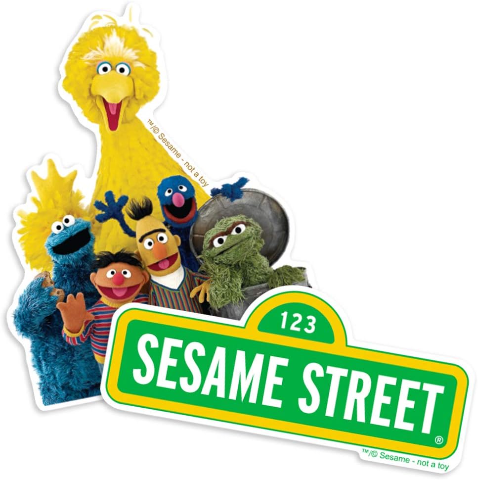 Amazon.com: Popfunk Sesame Street Logo and Cast Collectible Stickers ...