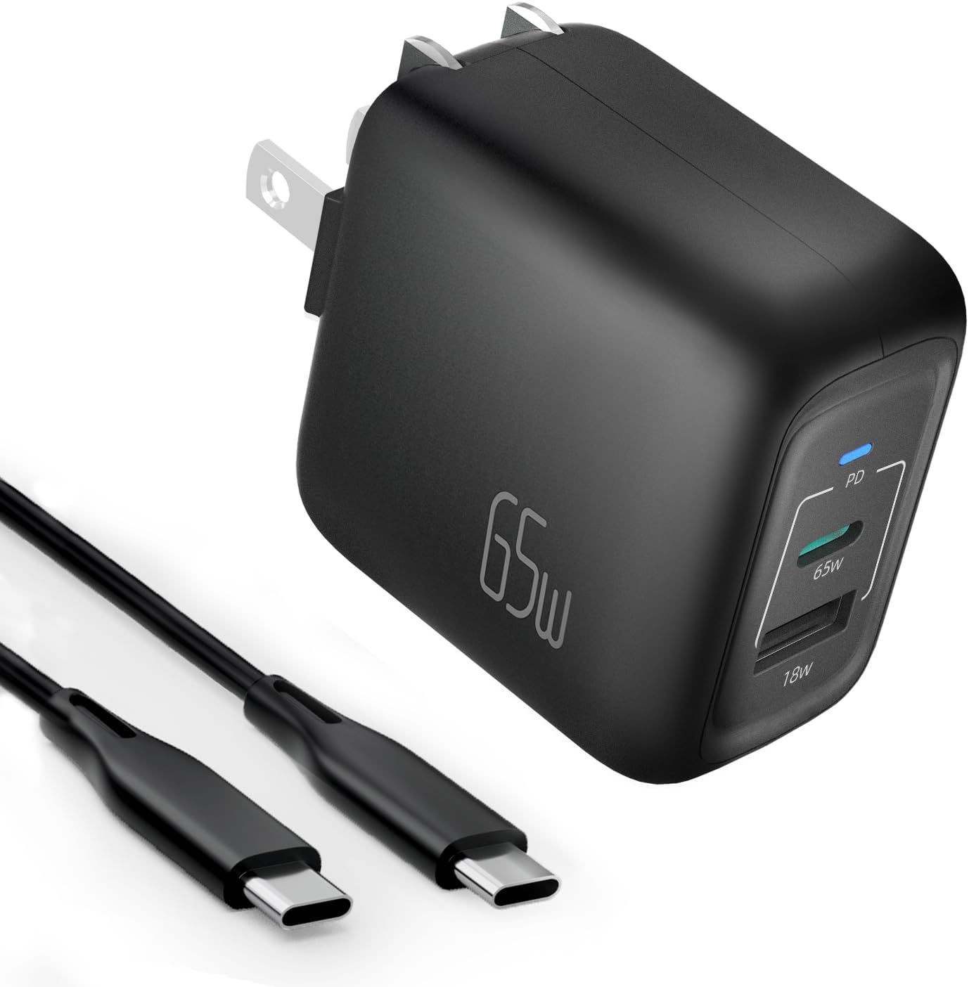 Amazon | 65W USB充電器 Type C 急速充電器 高速充電器 PD対応 USB-C×2 & USB A 3ポートGaN(窒化ガリウム) 折りたたみ式プラグ PSE技術基準適合 ...
