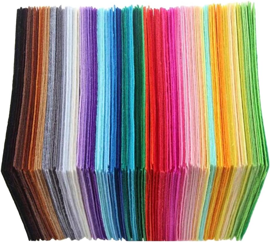 SUPVOX 40Pcs Assorted Color Felt Fabric Sheets Craft Felt Squares For ...