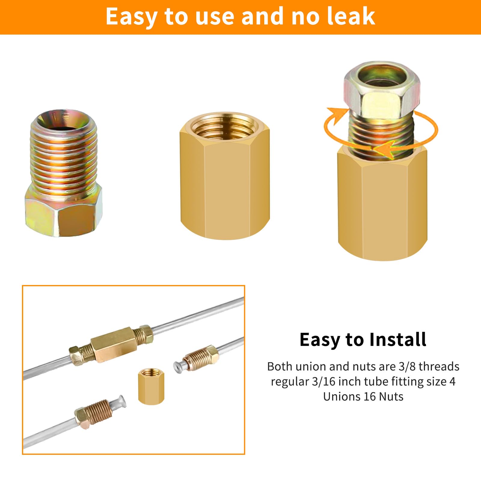 Snapklik.com : MuHize 25 Ft 3/16" Brake Line Repair Kit COMPLETE - Zinc ...