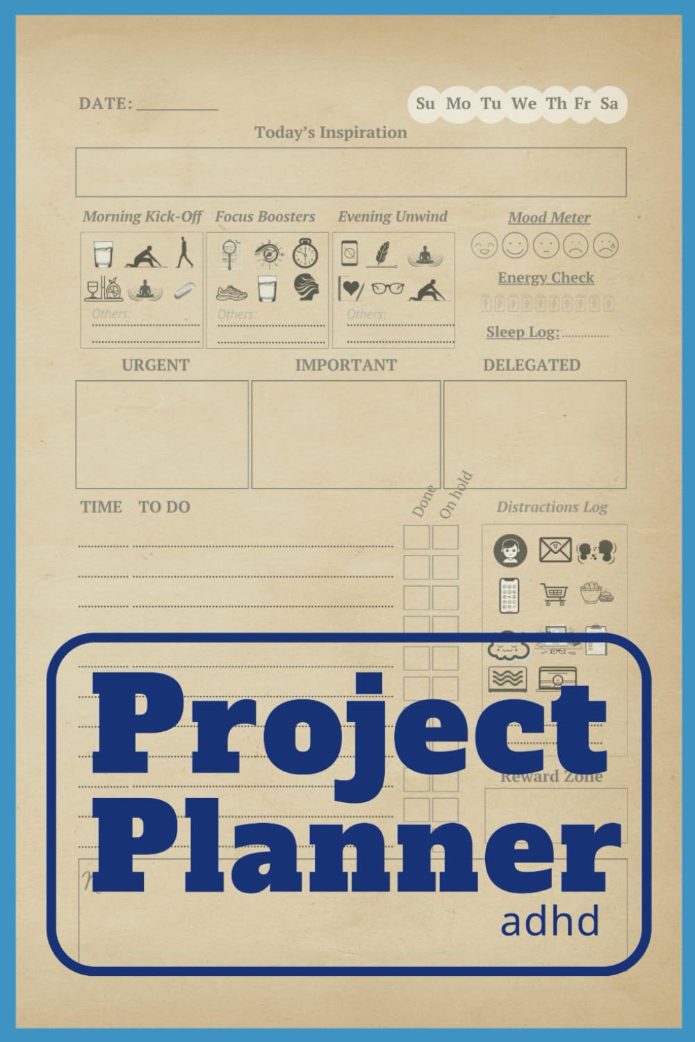 ADHD - Project Planner: ADHD-Friendly Daily To-Do Lists, Undated ...