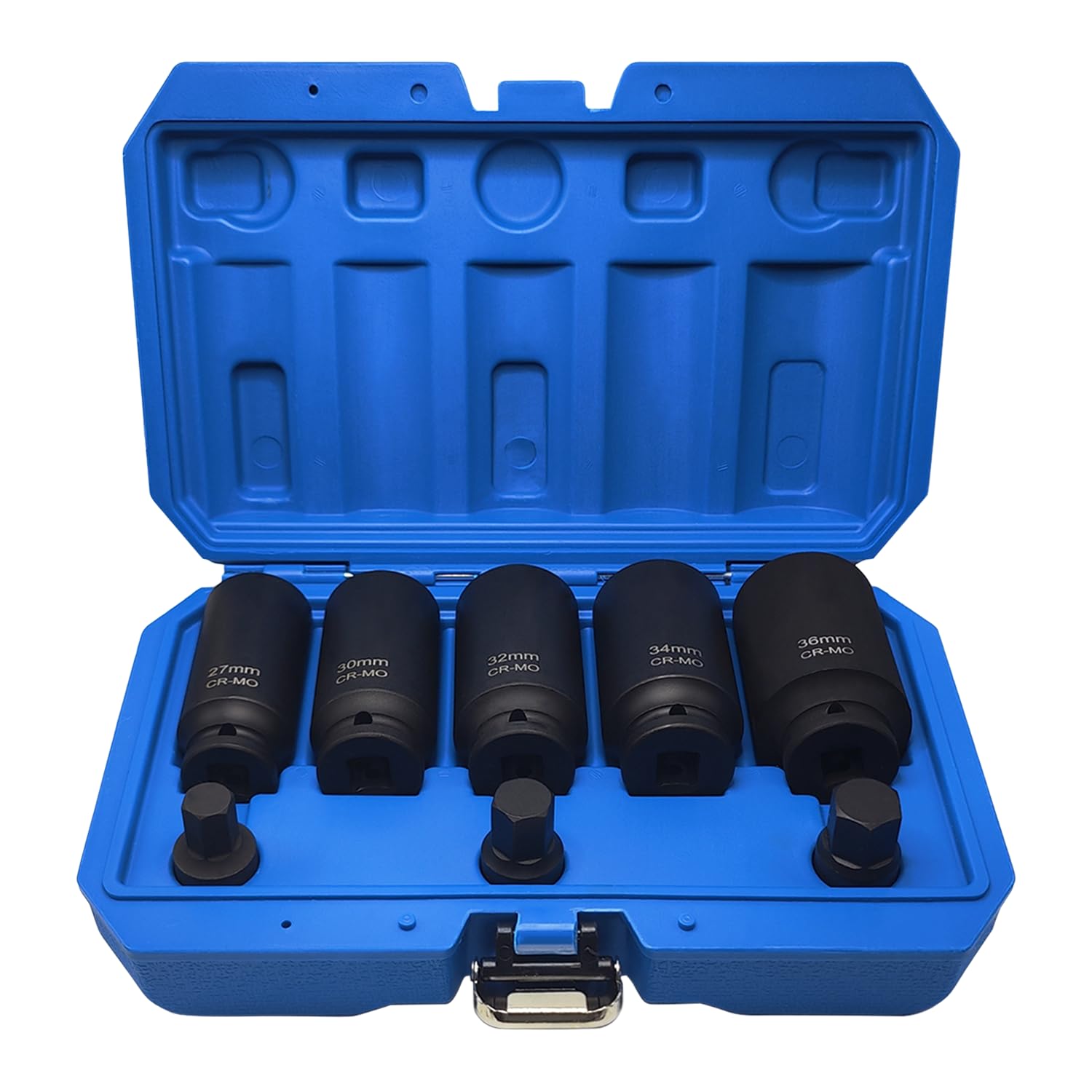 JEUCLEL 8PCS 1/2-Inch Drive Deep Impact Socket Set, 12 Point Heavy Duty ...