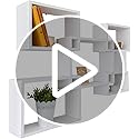 Amazon.com: Comfify Modern Wall Mounted Square Shaped Floating Shelves ...