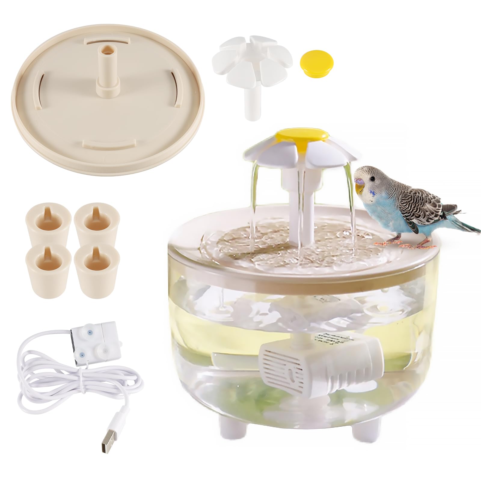 LUPAPA Bird Bathtub for Indoor Birds, Parrot Shower, Automatic Bathtub ...
