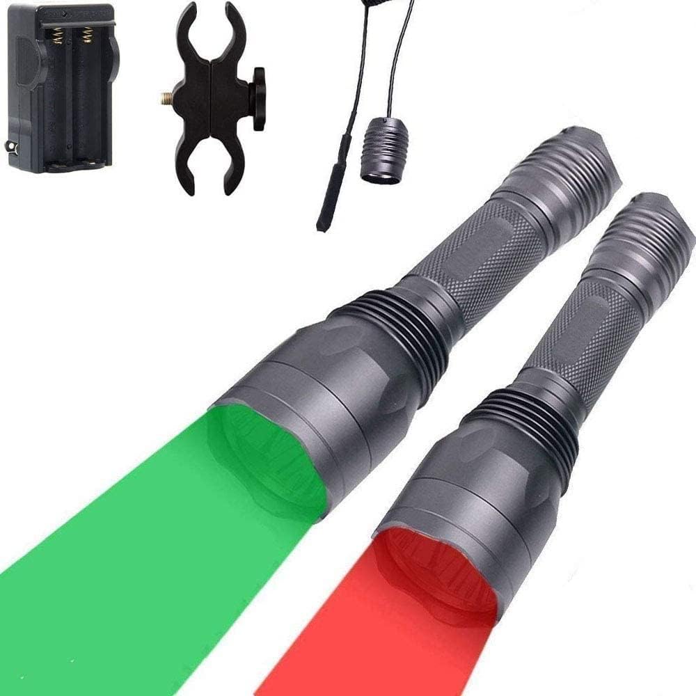 Amazon.com: BESTSUN Predator Light 350 Yards Green and Red Light Night ...