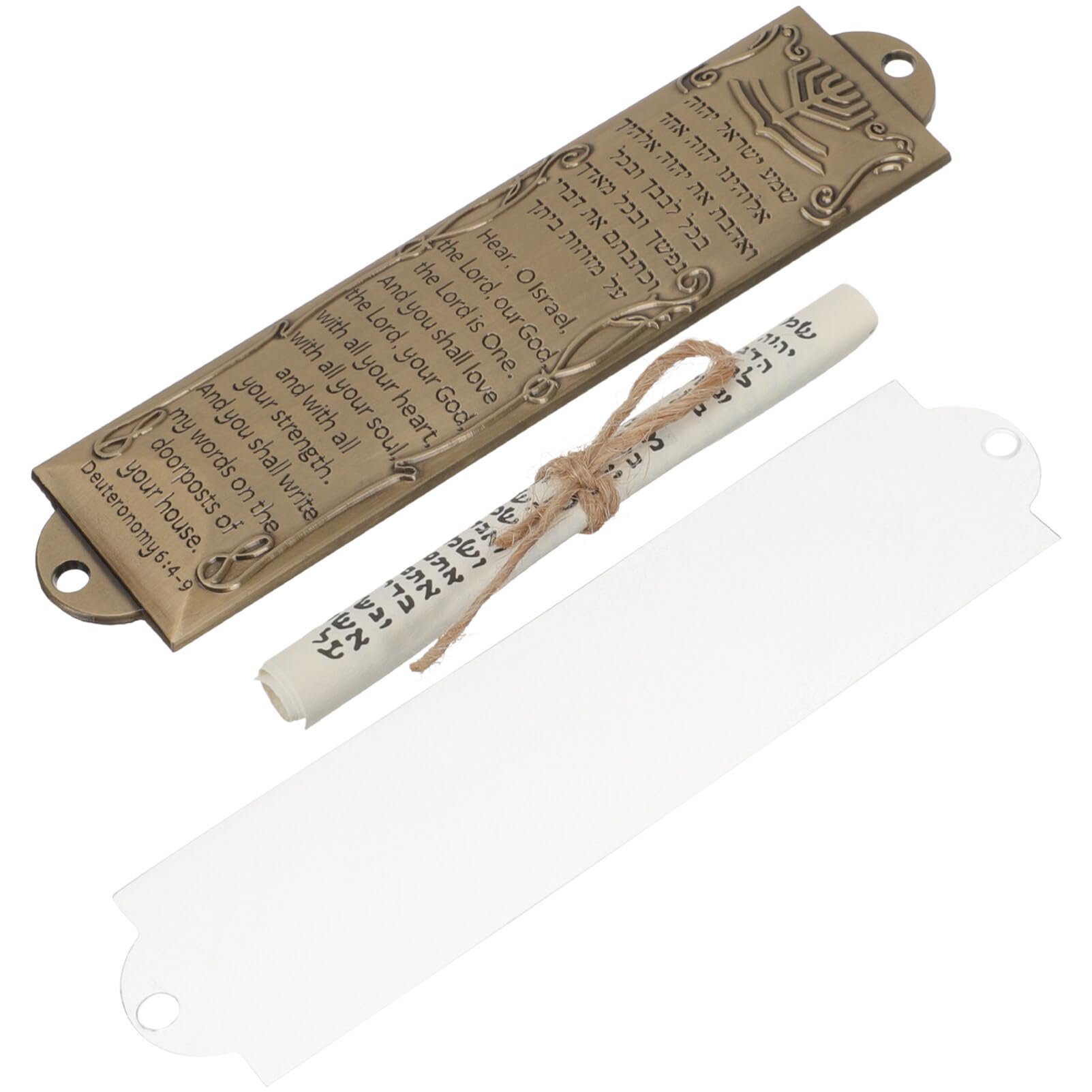 Amazon.com: ARTIBETTER 1 Set Mezuzah with Scroll Judaica Metal Door ...