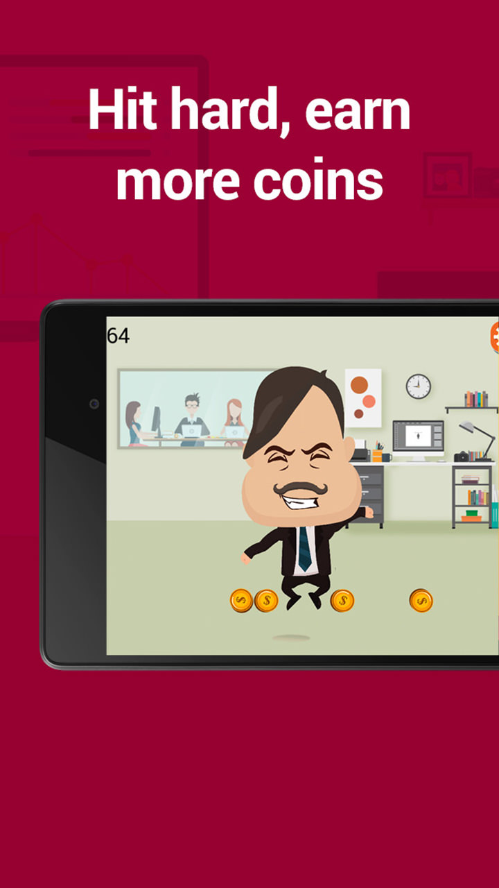 Hit the boss, Virtual game to beat the superior, smash him and be ...
