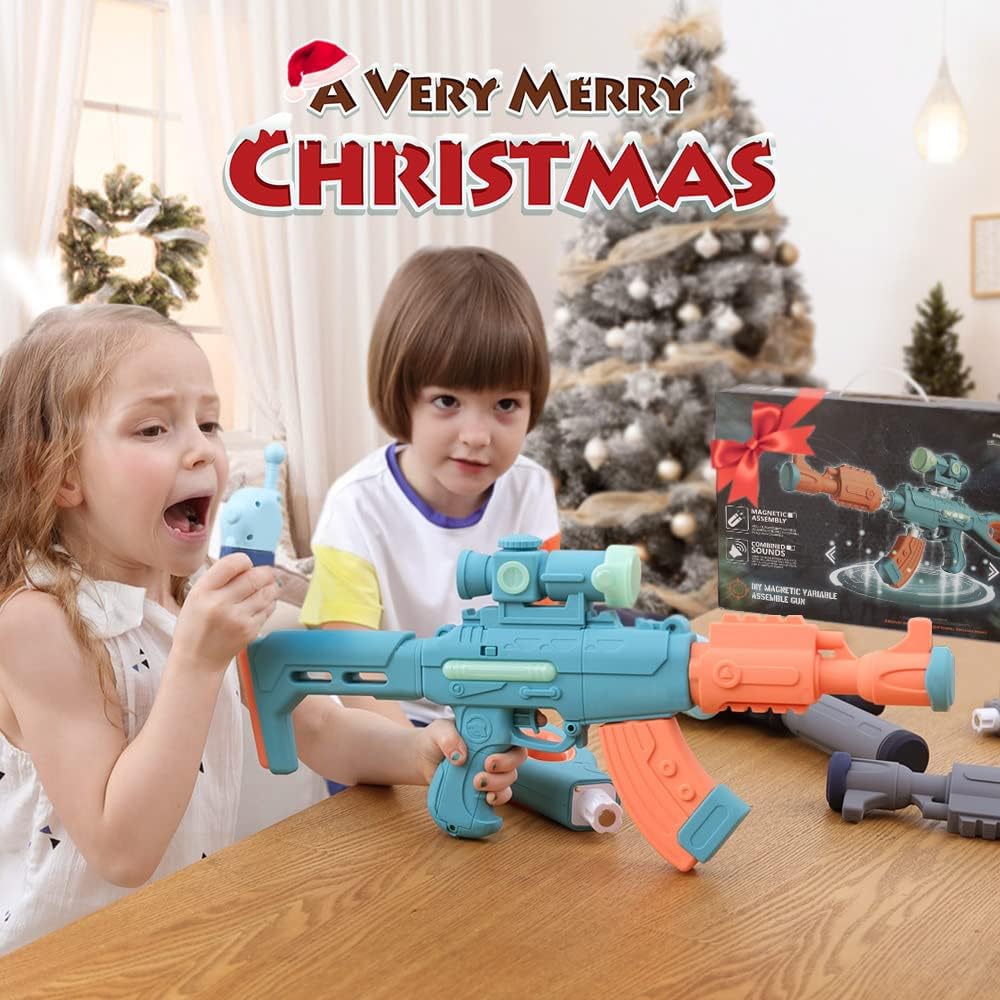 Mini Tudou Magnetic Toy Gun for Boys, Take Apart Multi Building Model ...