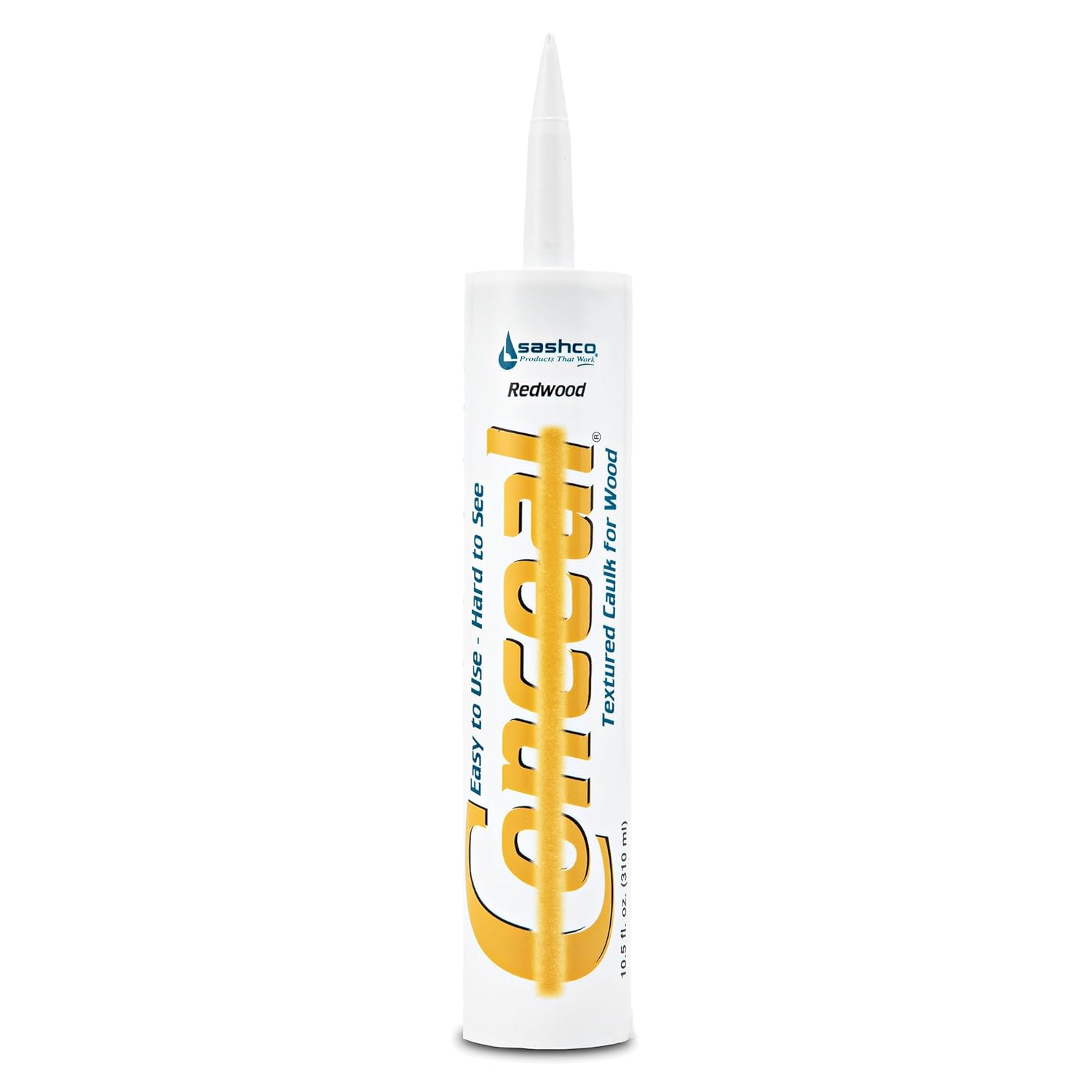 Sashco 46060 Conceal Textured Wood Caulking, 10.5 oz Cartridge, Redwood ...