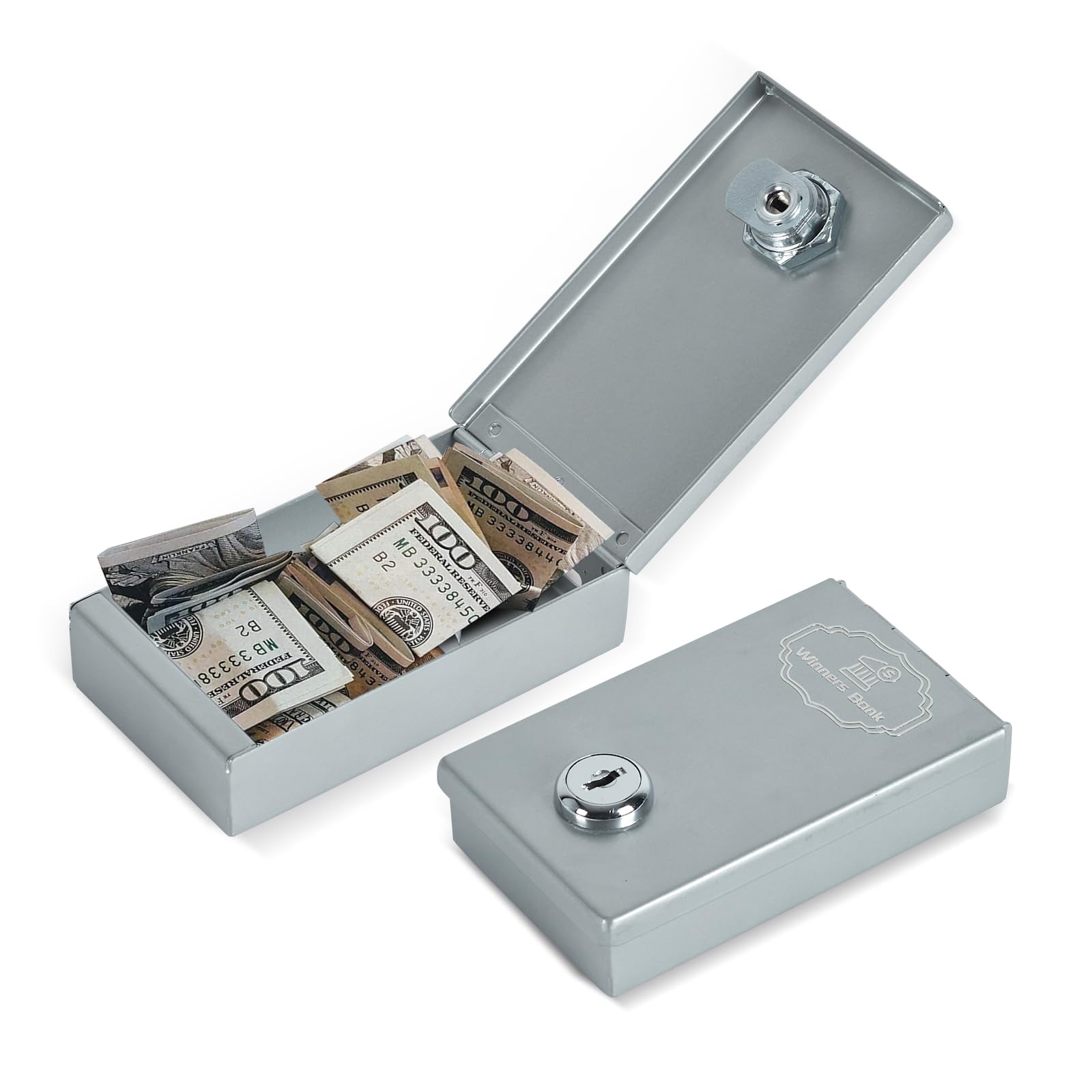Amazon.com: Metal Box for Gambler - Winners Bank Portable Safe Casino ...