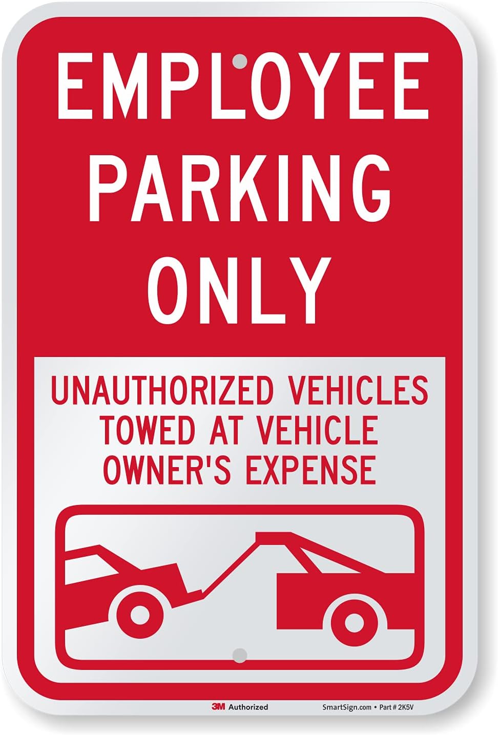 Amazon.com: SmartSign 18 x 12 inch “Employee Parking Only ...