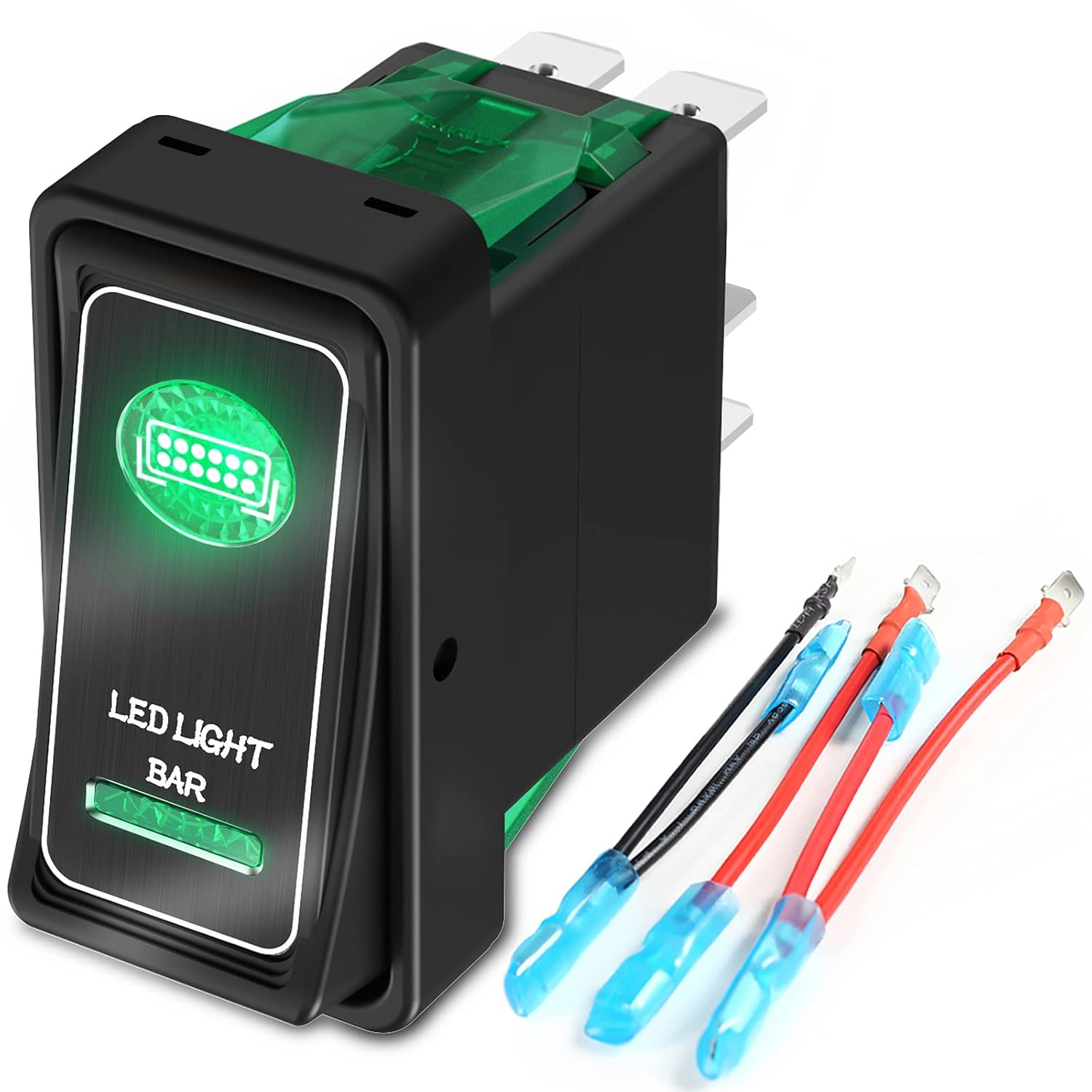 Buy Waterproof Light Bar Rocker Switch with Jumper Wires Set, 12V/24V ...