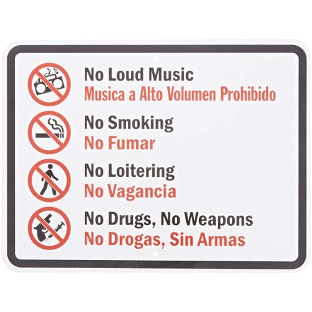 Amazon.com: A Homim Aluminum Sign, Legend No Loud Music Smoking ...