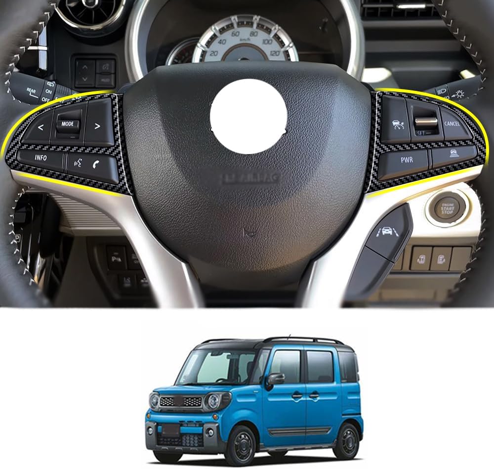 Amazon | hronrwpats FORスペーシア ベースXF GF MK33V 2WD 4WD 2017-2021 2022 ステアリング左右スパンコールステアリング 専用インテリア ...