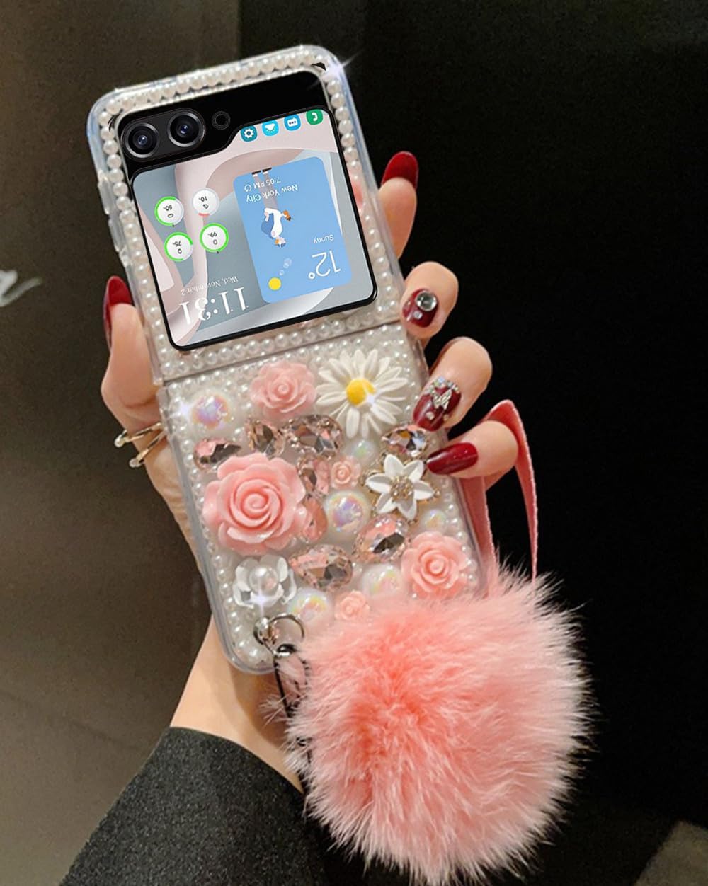 Amazon.com: QAOMECABNH Cartoon Case for Z Flip 3/4, Stand 3D Cute ...