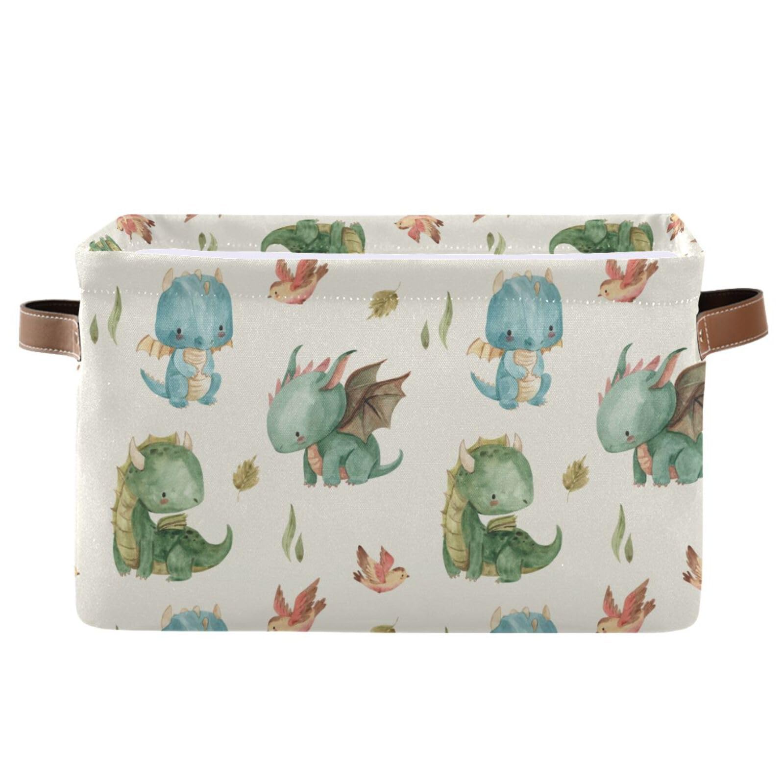 Amazon.com: SDMKA Watercolor Dragon Storage Baskets Foldable Fabric ...
