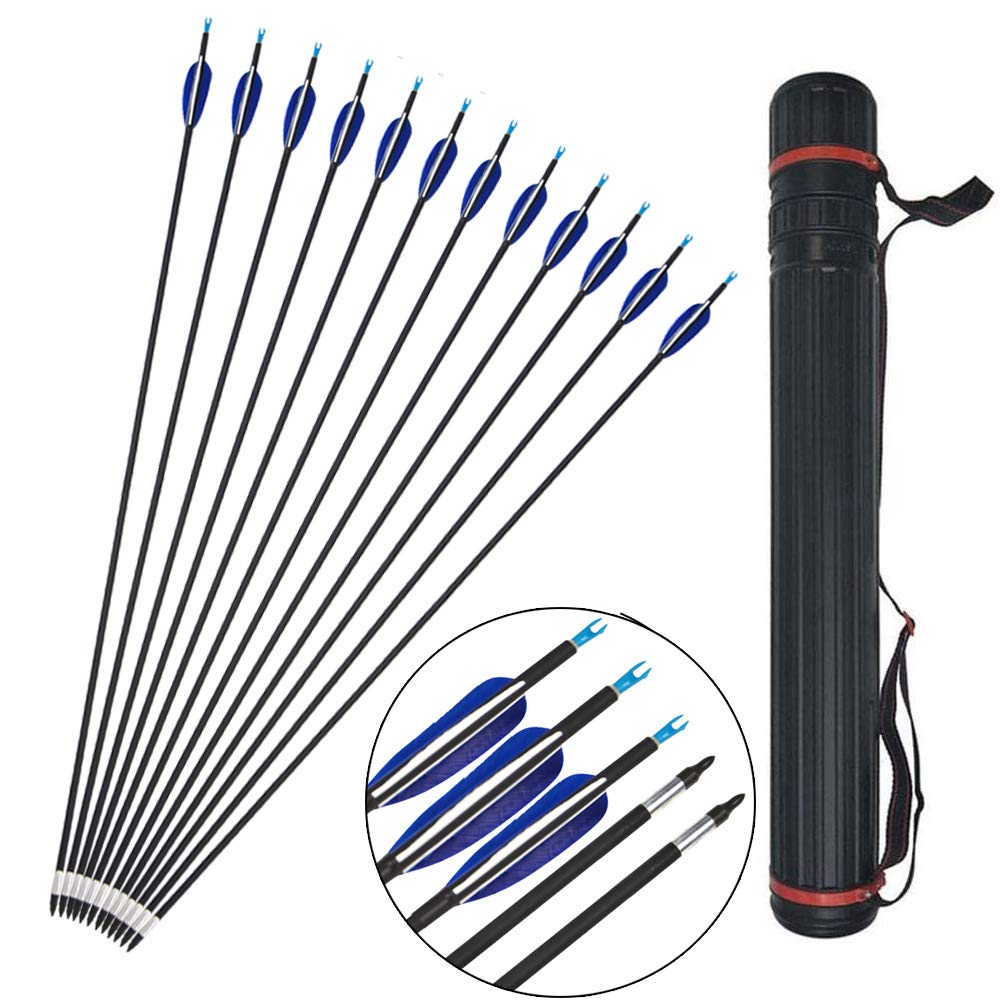 Arrows For Recurve Bow 30 Inch Carbon Arrows With Removable Tips - 700 ...