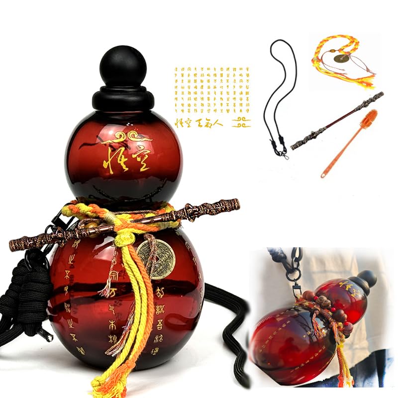 Amazon.com: Jinberry 800ml/27oz Gourd Water Bottle with Shoulder Strap ...