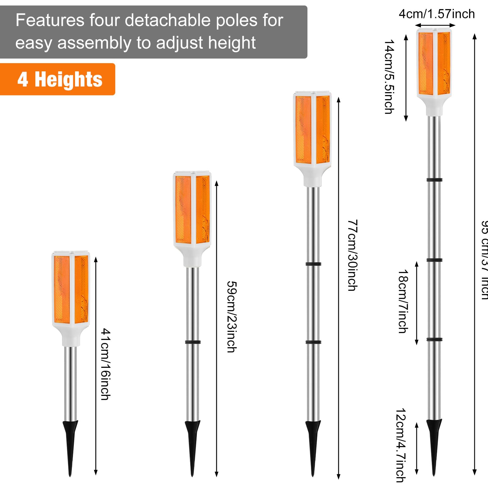 Solar Driveway Reflectors Poles Amazon.com : Macarrie 6 Pcs Solar
