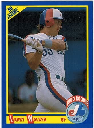 Amazon.com: 1990 Score Larry Walker Rookie Card #631 - Expos - Rockies ...
