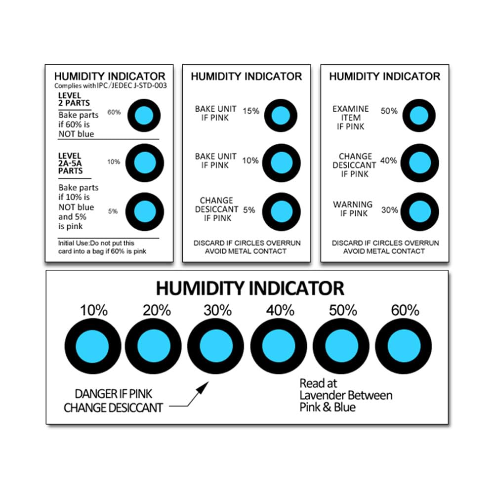 Humidity Indicator Cards, 250 Pcs Humidity Test Cards, Humidity Causes ...
