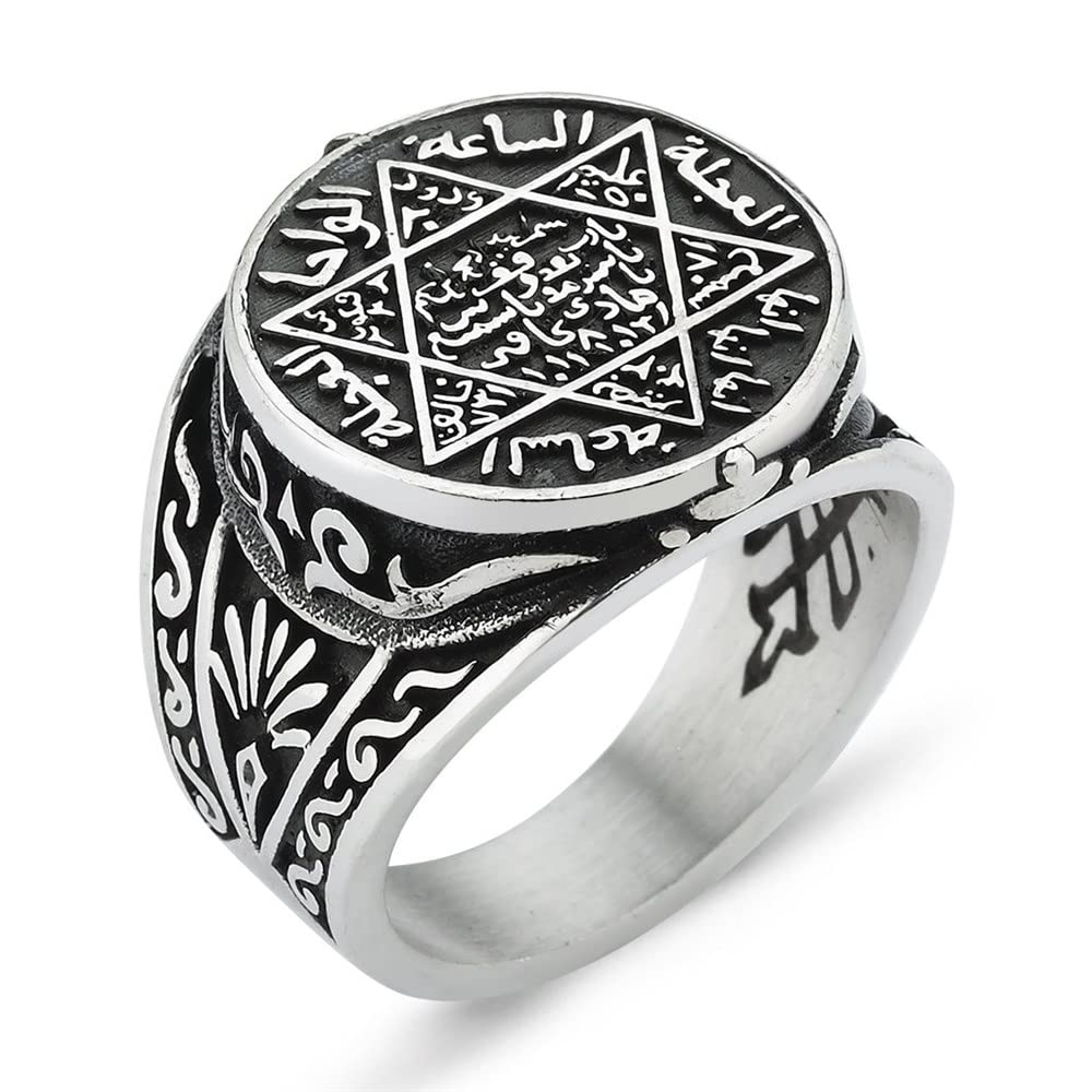 Buy 925 Sterling Silver Seal of Sultan Suleiman Star of David Model ...