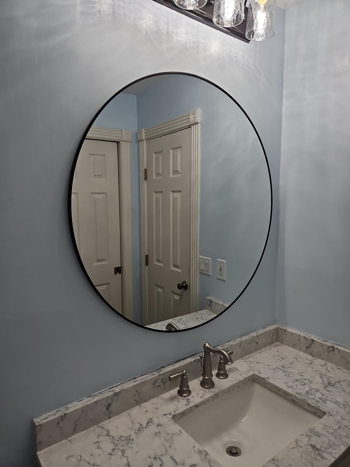 Amazon.com: CIVENO Gold Round Mirror 42 inch HD Circle Mirror, Aluminum ...