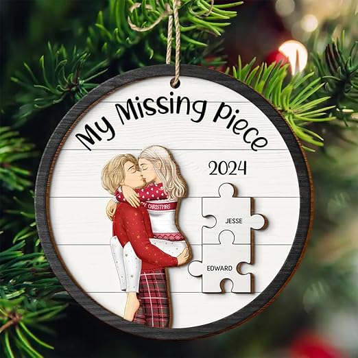 Amazon.com: WANDER PRINTS Personalized My Missing Piece 2-Layered ...