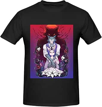 Anime Beastars Shirt for Men Fashion Casual Cotton Custom Short Sleeve ...