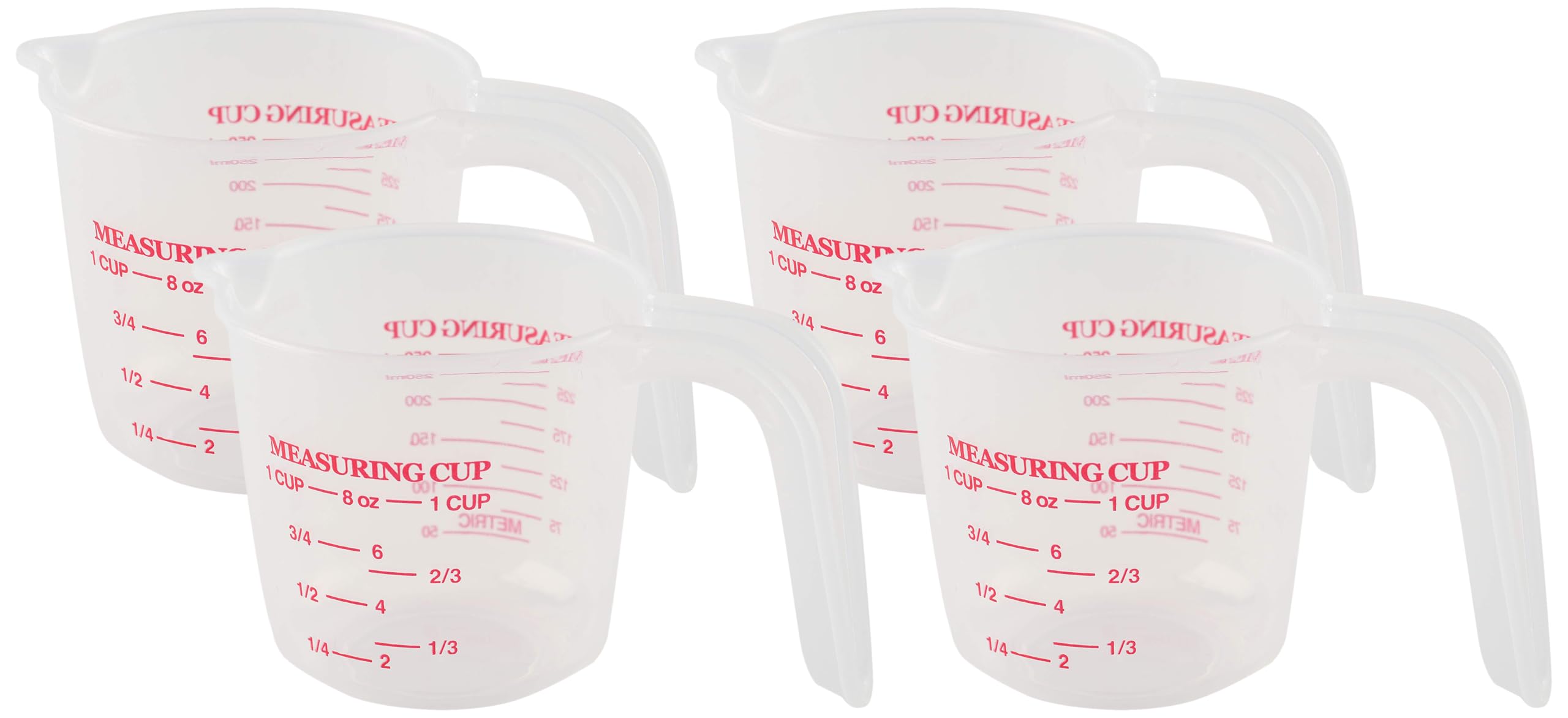 Amazon.com: Norpro 1 Plastic Measuring Cup, Multicolored (Pack of 4 ...