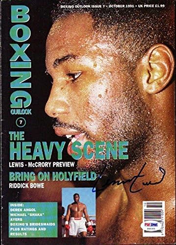 Lennox Lewis Authentic Autographed Signed Boxing Outlook Magazine Cover ...