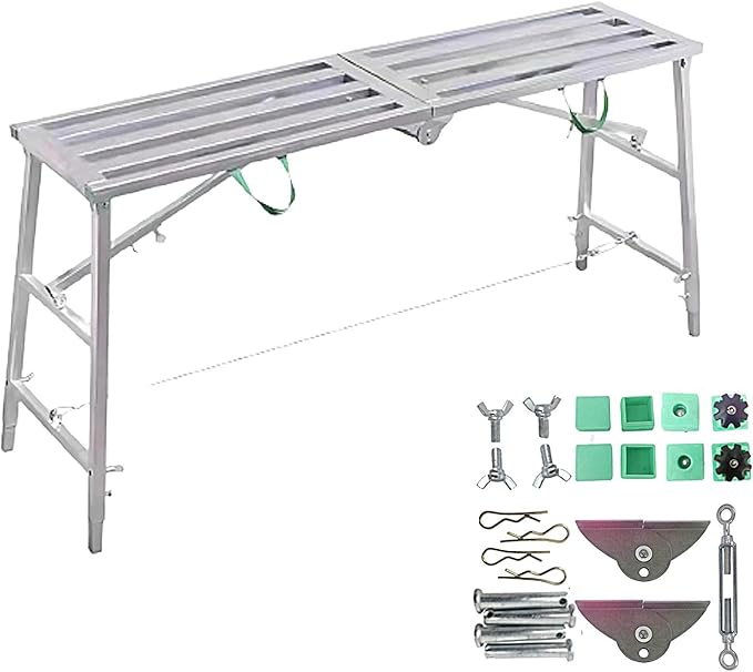 YAZURI Multipurpose Scaffold Tower Ladder Stool Bench,Portable Fold ...